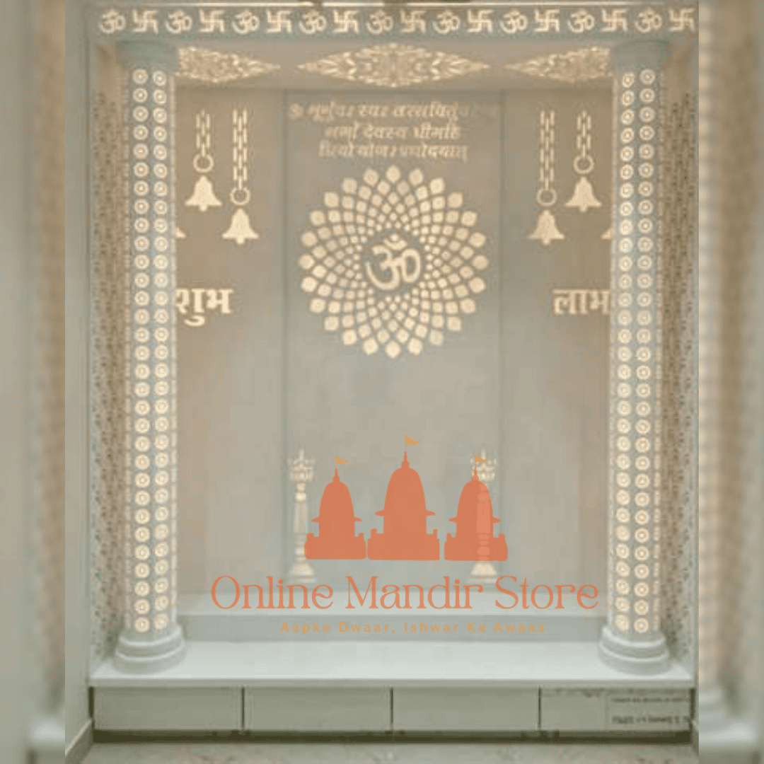 Eternal Om Full Corian Mandir with Backlight