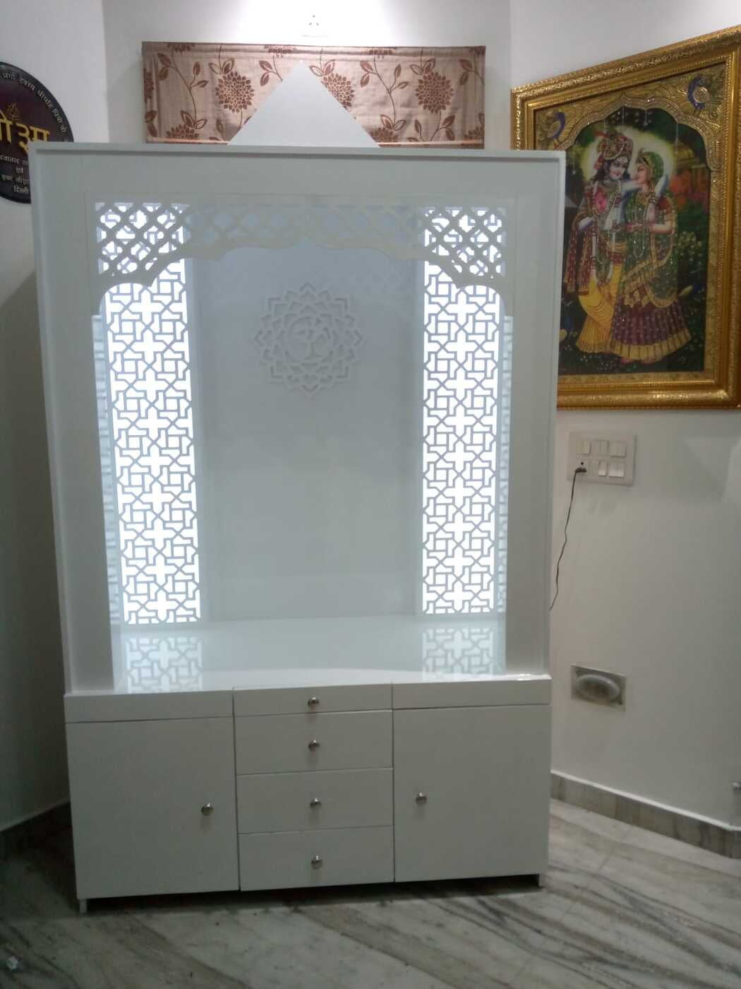Buy Om Mandir with WPC Jali & Drawers Online at Best Price