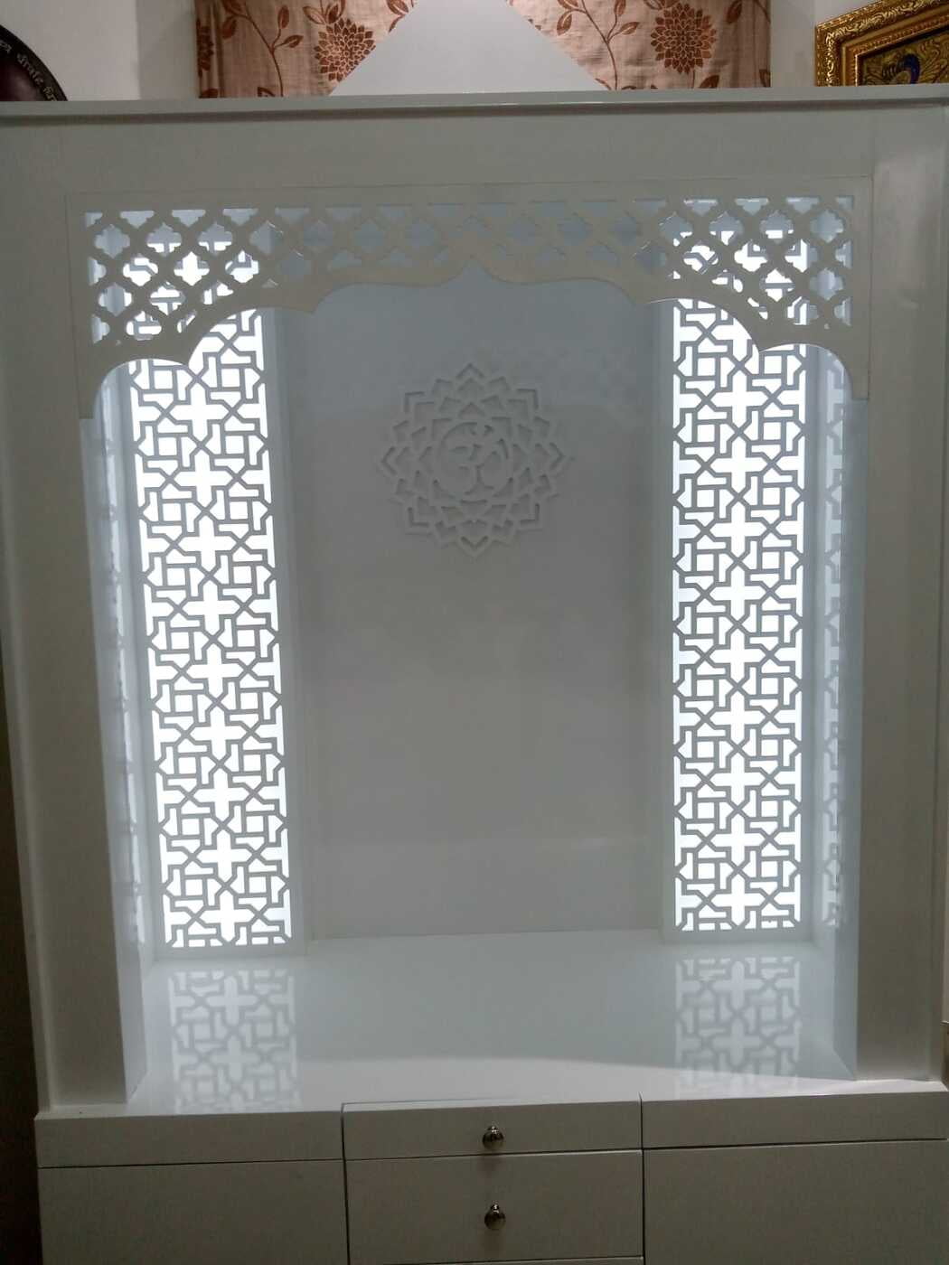 Buy Om Mandir with WPC Jali & Drawers Online at Best Price