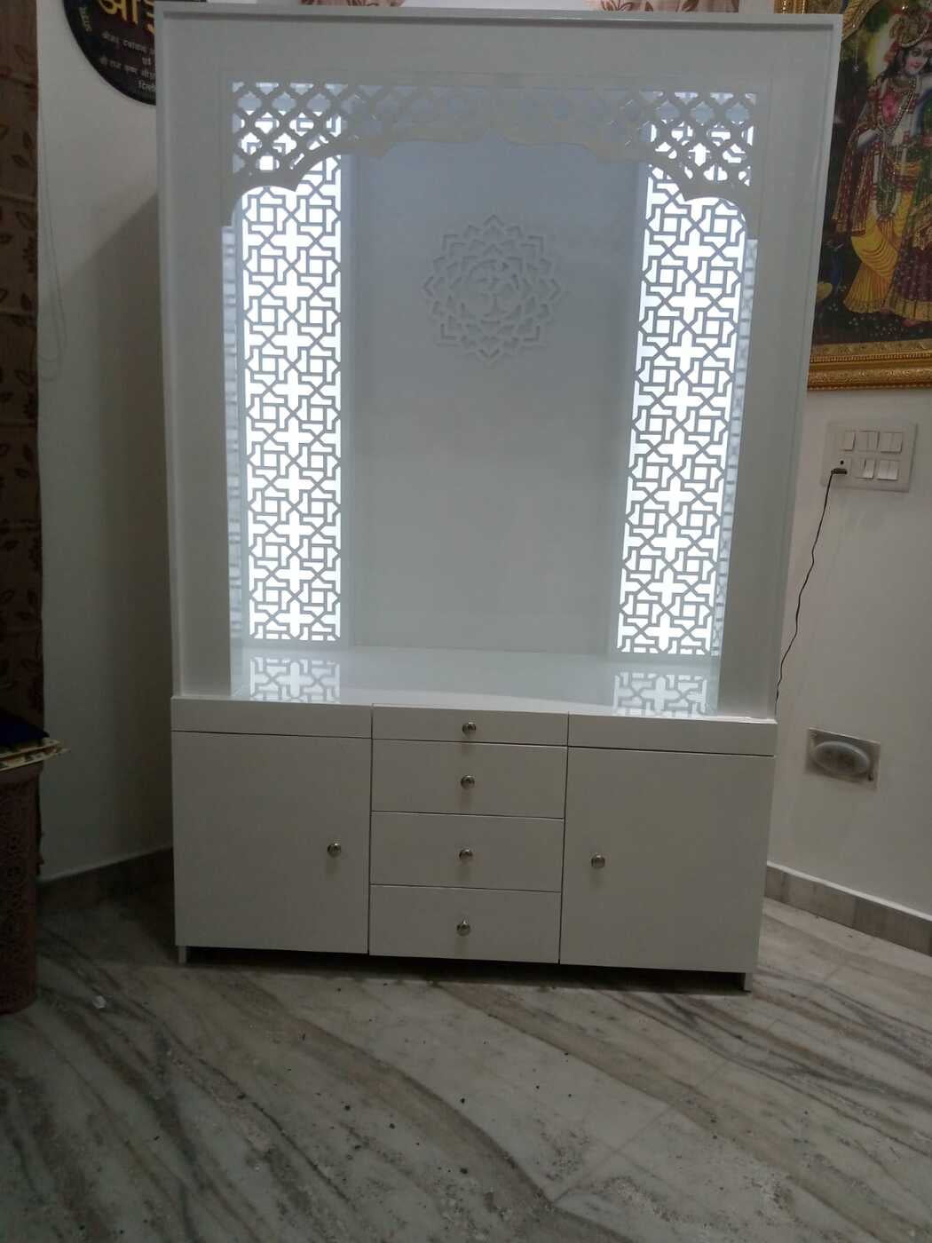 Buy Om Mandir with WPC Jali & Drawers Online at Best Price