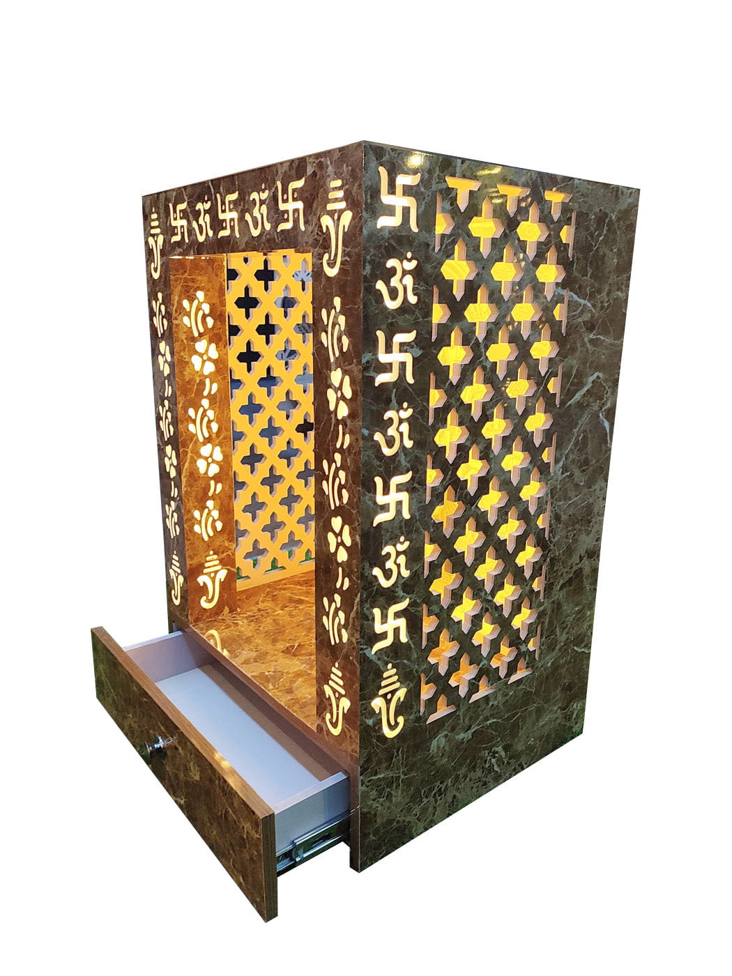 3D Corian Shiv Parivar Mandir & WPC Pillar | Innovative & Eco-friendly ...