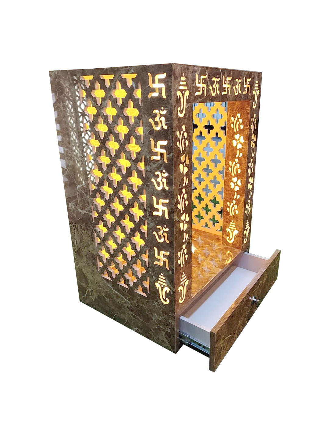 3D Corian Shiv Parivar Mandir & WPC Pillar | Innovative & Eco-friendly ...